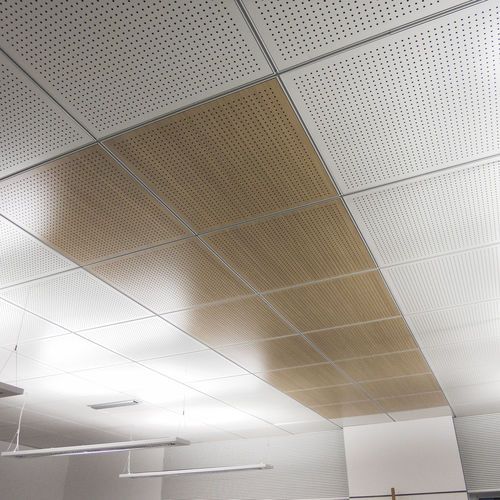 2.3mm Panel Plafon Akustik Logam Berlubang Aluminium T Grid