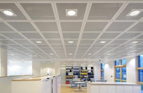 2.3mm Panel Plafon Akustik Logam Berlubang Aluminium T Grid