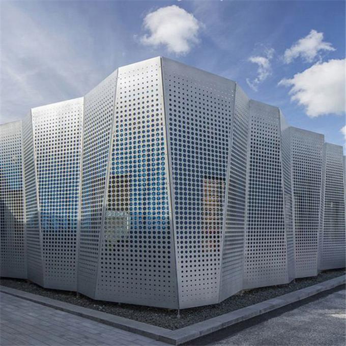 600X600mm Panel Aluminium Fasad Logam Berlubang Heksagonal Untuk ...
